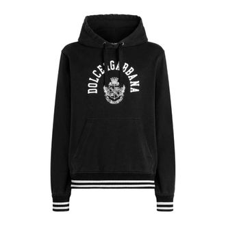 Dolce & Gabbana Crest Logo Hoodie - - Sweatshirts & Hoodies - Herren - Schwarzk - M