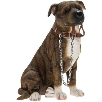 Lesser & Pavey Sitting Walkies Brindle Staffordshire Bullterrier, H&ouml;he 17 cm