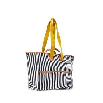 Bleu de Chauffe Cabas 48h M&eacute;lo ray&eacute; en coton