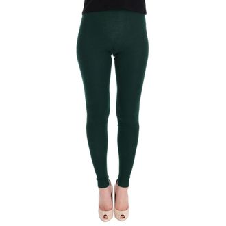 Dolce & Gabbana Femme, Pantalons, Vert, Taille: 32 FR Collants de luxe en cachemire taille haute