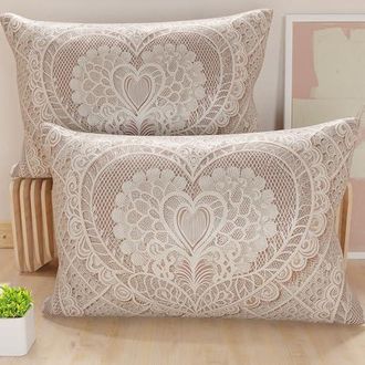 Petti Artigiani Italiani Petti Artigiani Italiani - 1 Paar Kissenbezüge 30 x 50 cm aus Mikrofaser, Dekokissen für Schlafzimmer, Sofa, Wohnzimmer, Set mit 2 Kissenbezügen, Kiss