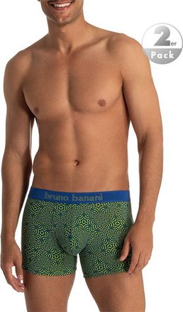 Bruno Banani Herren Trunks blau Baumwolle Geprintet