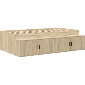 vidaXL Cadre de lit avec rangement Chêne sonoma 80 x 200 cm Vidaxl
