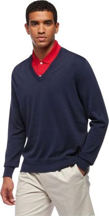 Brooks Brothers Homme, Pulls, Bleu, Taille: XS Pull col en V en coton Supima
