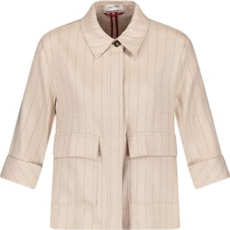 Gerry Weber Damen 730028-31264 Blazer 3 4 Arm, Desert Wine Streifen, 46 EU