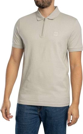 BOSS Polo &agrave; fermeture &eacute;clair Passer