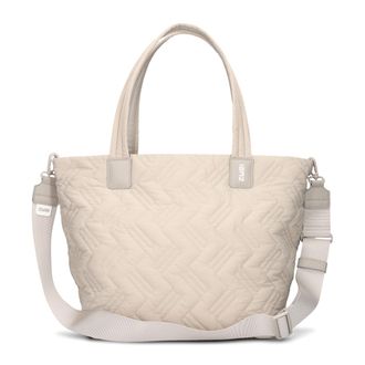 zwei Damen Puffer Tasche Cleo CL200 gesteppter Shopper, quilted Tote Bag, ultraleicht, wasserabweisend, robust, als gro&szlig;e Umh&auml;ngetasche mit zus&auml;tzlichem la