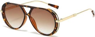 Generic Lunettes de soleil ovales rétro classiques en métal pour femmes et hommes de style vintage lunettes de soleil tendance lunettes de soleil UV400 nuance