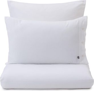 Urbanara Telhado Flanell-Bettw&auml;sche 155x220 cm & 80x80 cm I 50% Tencel Lyocell & 50% Baumwolle Made in Portugal I Weich & Kuschelig I Warme Winterbettw&auml;sche Oe