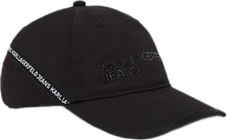Karl Lagerfeld Nylon Tape Cap, Black, One Size