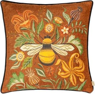 furn. Evans Lichfield Kissen mit Federfüllung aus Chenille, mit Federn gefüllt, Weißdornbiene