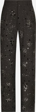 Dolce & Gabbana Klassische Hose Bestickt - Mann Hosen Und Shorts Mehrfarbig 46