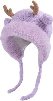 Generic Bonnet Femme Hiver Bonnet Femme Chapeau Femme Hiver Confortable Classique - Bonnet Renne Mignon avec Fausse Fourrure, Doubl&eacute; Polaire Cozy, Parfait pou