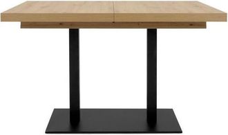 Finori Finori - Table a manger extensible - orlando - Chene artisan / noir - 6 a 10 personnes - 120-200 x 75 x 80 cm
