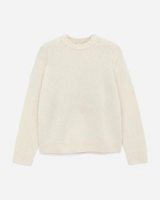 Arket Pullover Aus Schwerem Wollstrick -Wei&szlig;