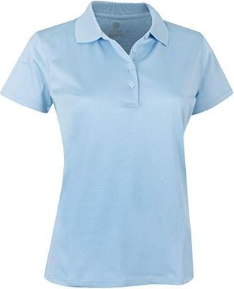 Island Green Island GREEN IGTS1851 Polo de Golf en Micro piqué pour Femme - Coupe Confortable - Extensible et Respirant - pour Le Sport de Golf - Cerulean - Taille