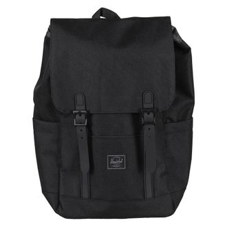 Herschel Kleiner Retreat Rucksack Schwarz Kordelzugverschluss - - Bags - Herren - Schwarzk - ONE SIZE