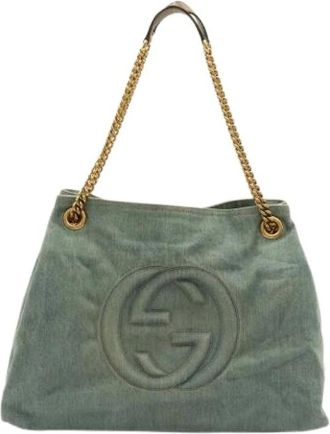 Gucci Sac bandouli&egrave;re Pre-owned en denim - Femme - Pre-owned - Bleu - Taille: ONE Size