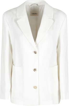 Max Mara Femme, Vestes, Blanc, Taille: 38 FR Carlotta Jacket