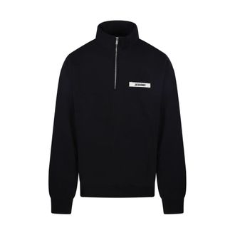 Jacquemus 990 Le Camionneur Sweatshirt aus Gros Grain - - Sweatshirts & Hoodies - Herren - Schwarzk - L