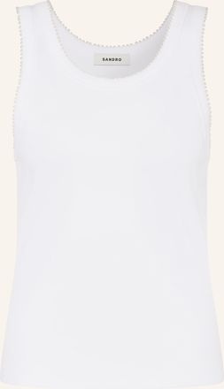 Sandro Sandro Top Mit Schmuckperlen weiss