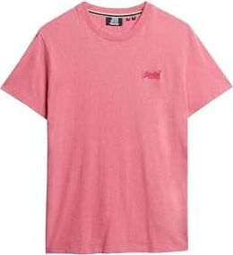 Superdry Camiseta Lisa T-Shirt, Rose (Punch Pink Marl), M Homme