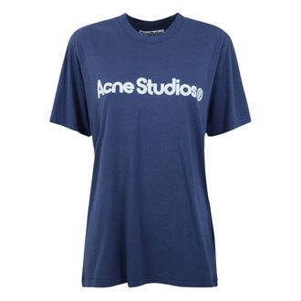Acne Studios Grafik-T-Shirt - - Tops - Damen - Blau - L