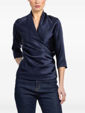 Peter Cohen chemise &agrave; design cache-coeur - Bleu