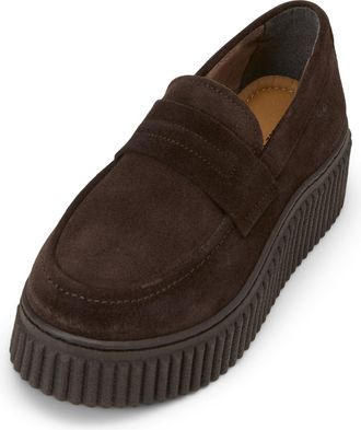 Marc O'Polo Loafer MARC OPOLO mit flauschigem Warmfutter, Damen, Gr. 37, braun (burnt coffee), Obermaterial: 100% Leder, unifarben, Schuhe Loafer, Topseller