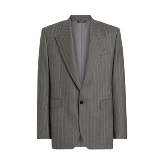 Dolce & Gabbana 1-Knopf-Sakko Rigato - - Jackets - Herren - Grau - L