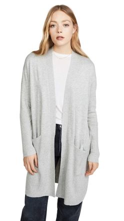 Splendid Damen Cash Blend Cardigan Cardiganpullover, grau meliert, X-Klein