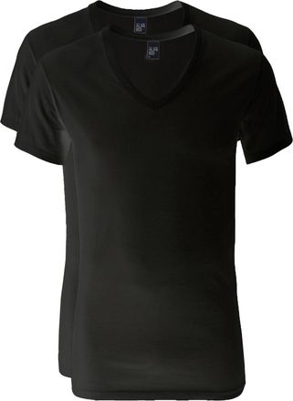 Alan Red T-Shirt Dean Col-V (Lot de 2) Noir