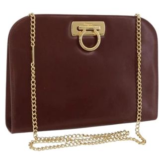 Ferragamo Sac bandouli&egrave;re en cuir Pre-owned - Femme - Pre-owned - Brun - Taille: ONE Size