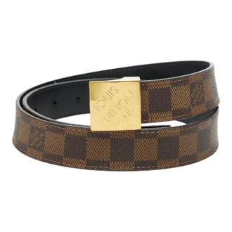Louis Vuitton Ceinture Pre-owned Damier Sangle Classique Carre en cuir - Homme - Pre-owned - Brun - Taille: ONE Size