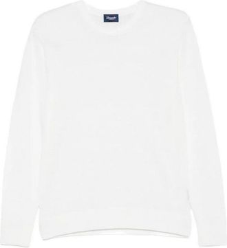 Drumohr Pull Col Rond - Blanc