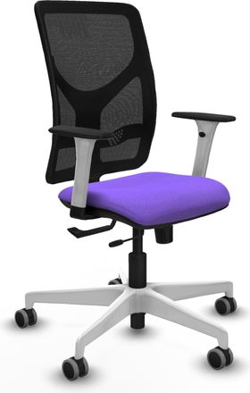 Piqueras y Crespo B&uuml;rostuhl, verstellbare Armlehne, h&ouml;henverstellbare Lendenwirbelst&uuml;tze, ausgestattet mit Syncro/Traslack und Schneideschaum, mit Rollen 65 mm, Parkett