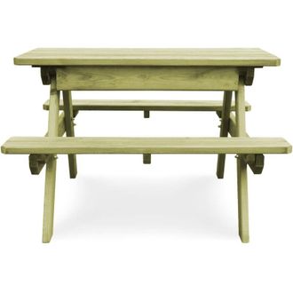 vidaXL Vidaxl - Kinder-Picknicktisch 90x90x58 cm Impr&auml;gniertes Kiefernholz