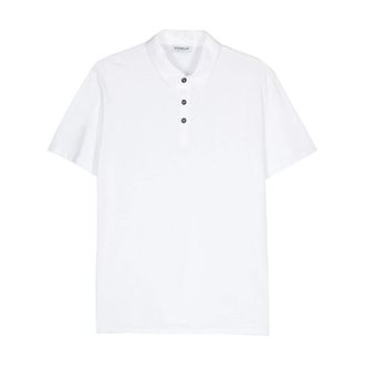 Dondup Polohemd in Regular-fit aus Jersey Slub - - Tops - Herren - Wei&szlig; - 2XL