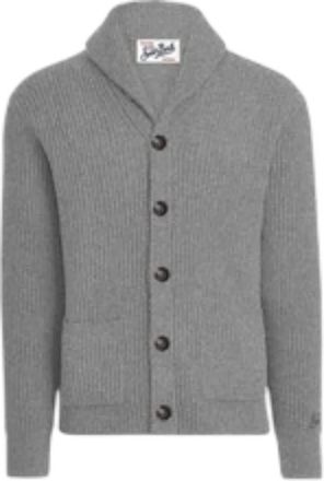 MC2 Saint Barth Homme, Pulls, Gris, Taille: M Glasgow Wool Cardigan