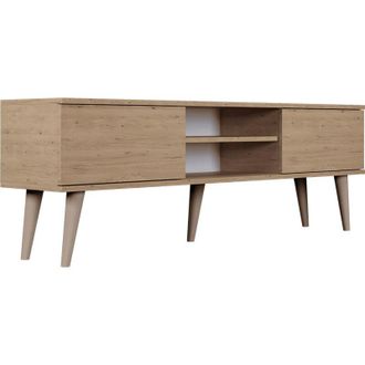 Les Tendances Les Tendances - Meuble tv 2 portes 160x35x55,2 cm ch&ecirc;ne - cisko
