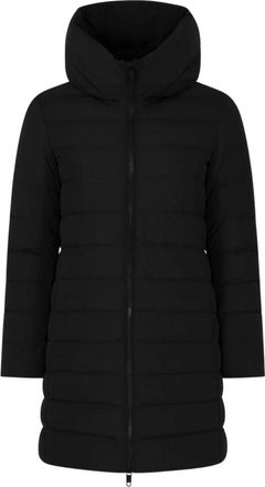 Duno Femme, Vestes, Noir, Taille: 40 FR Doudoune noire avec capuche