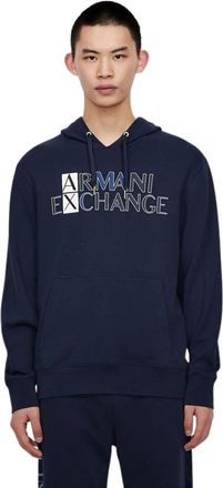 A|X Armani Exchange Homme, Sweatshirts et sweats &agrave; capuche, Bleu, Taille: XS SweaT-shirt &agrave; capuche