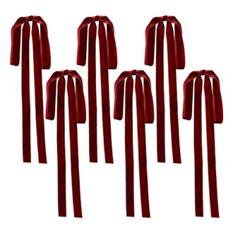 Generico Weihnachtsschleifen - Dekoration aus Samt, festlich, saisonal, elegant f&uuml;r Partys, Weihnachtsdekoration f&uuml;r Garten, Hochzeit, Auto, Haus, B&uuml;ro, Festiv