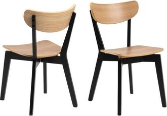 Hellin Hellin - Chaise scandinave en bois (lot de 2) - leta