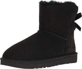 UGG Mini Bailey Bow II, Bottes Classiques. Femme, Noir, 40 EU