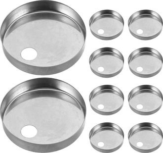 Valiclud Zerodeko 10 St&uuml;ck Edelstahl Toilettenschrauben Abdeckkappen 60mm Rostfrei Universell Passend Dekorative Scharnierschutzkappen f&uuml;r Wc Sitz Badezimmerzu