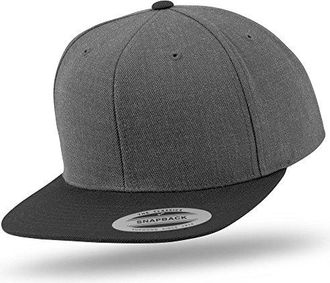 Flexfit Casquette snapback originale unie avec bandana UD Skull dans de nombreuses couleurs, Carbone/noir, taille unique