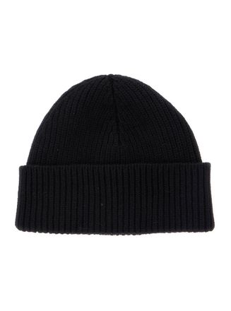 Ami Mens Wool Cap With Brim And Cuff Black Hat