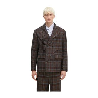 Andersson Bell Blazer Double-Bouton Soe-check - Homme - Vestes - Brun - Taille: L