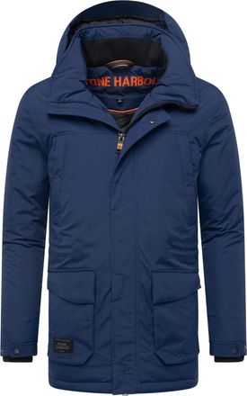 Stone Harbor Herren Parka Wadiim mit Kapuze & Zwei-Wege-Rei&szlig;verschluss